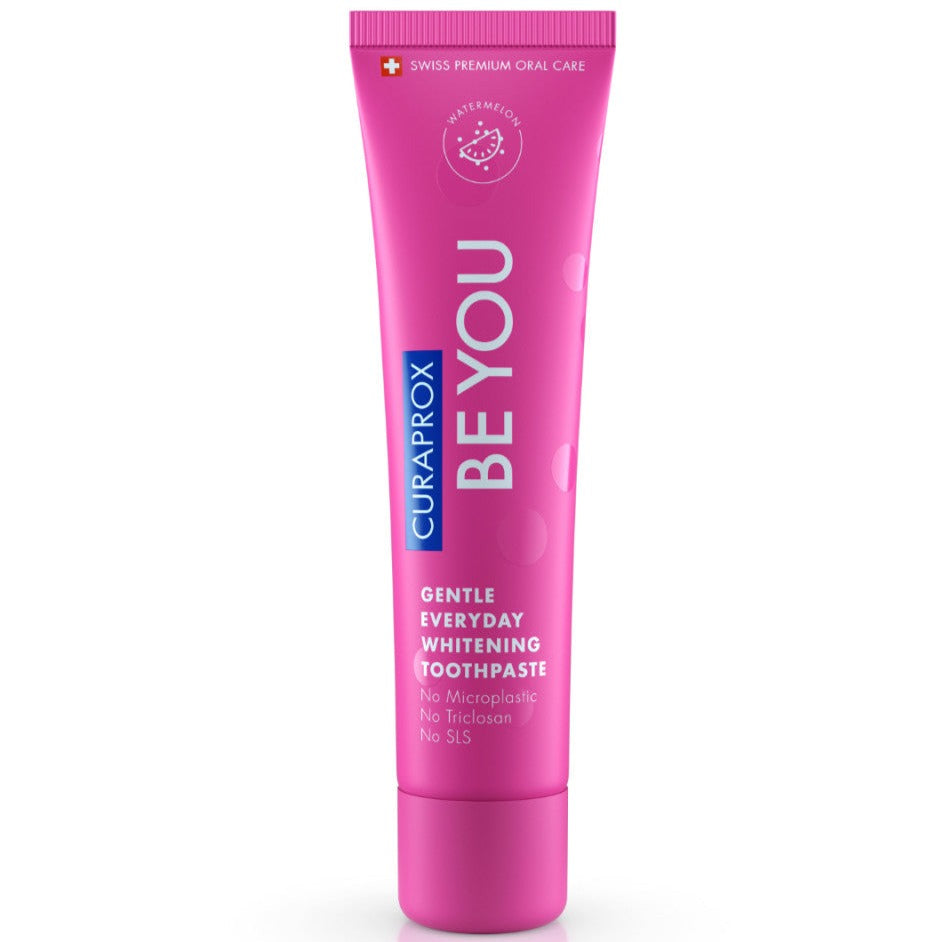 Curaprox Be You Gentle Everyday Whitening Toothpaste Watermelon, Pink ...